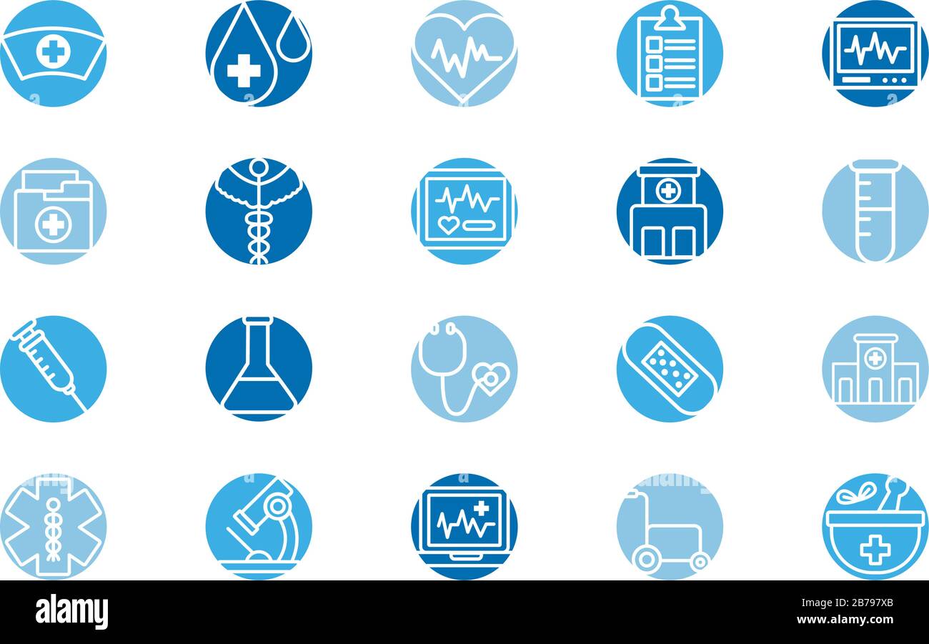 bundle of medical set icons Stock Vector Image & Art - Alamy