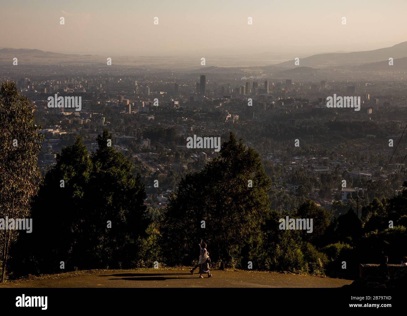 A panoramic view of the town from Entoto mountain, Addis Ababa Region ...