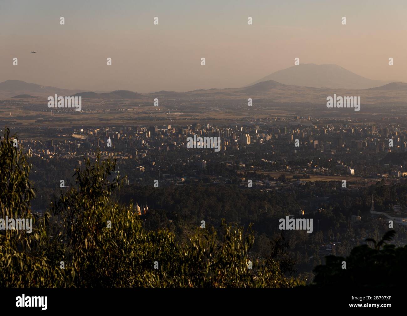 A panoramic view of the town from Entoto mountain, Addis Ababa Region ...