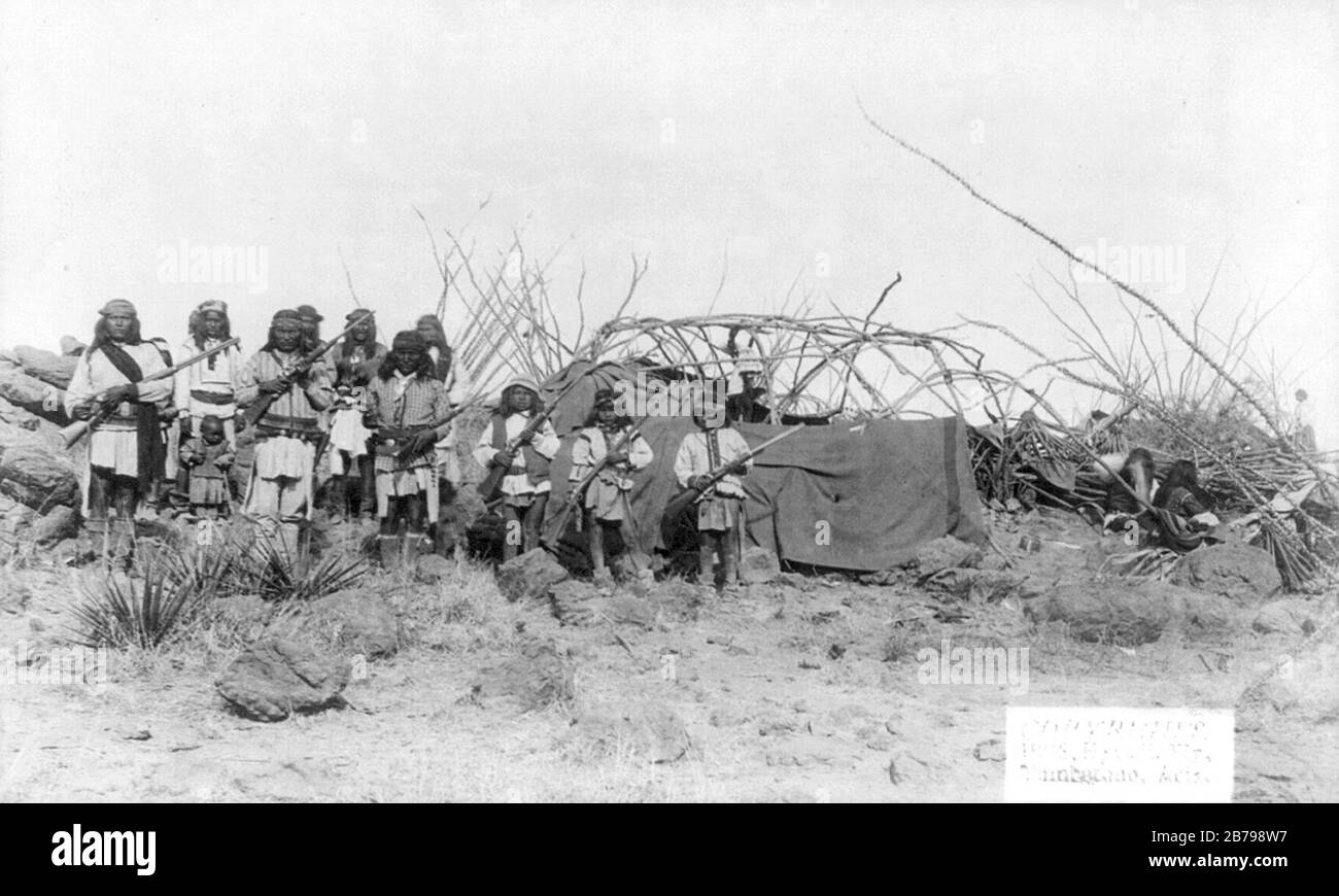 Geronimo camp March 27, 1886 Stock Photo - Alamy