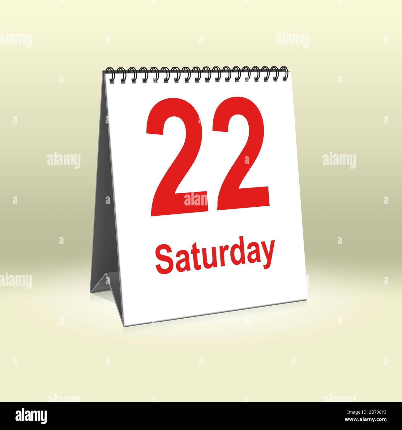 A calendar for the desk shows Saturday 22th | Ein Kalender für den ...