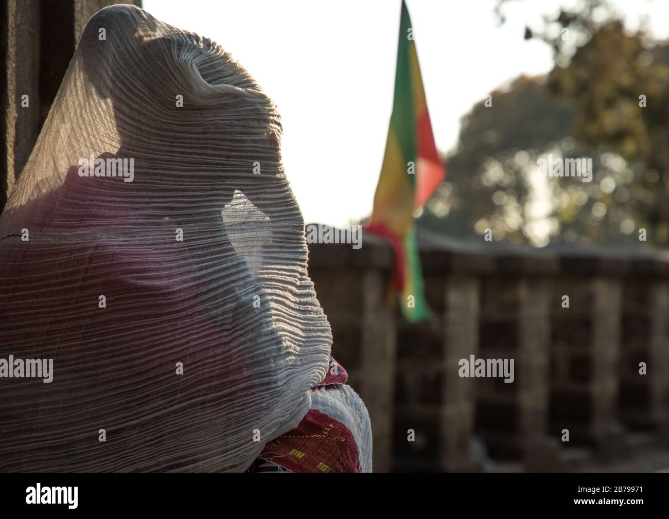 Ethiopian orthodox woman praying in Entoto orthodox Maryam Church ...