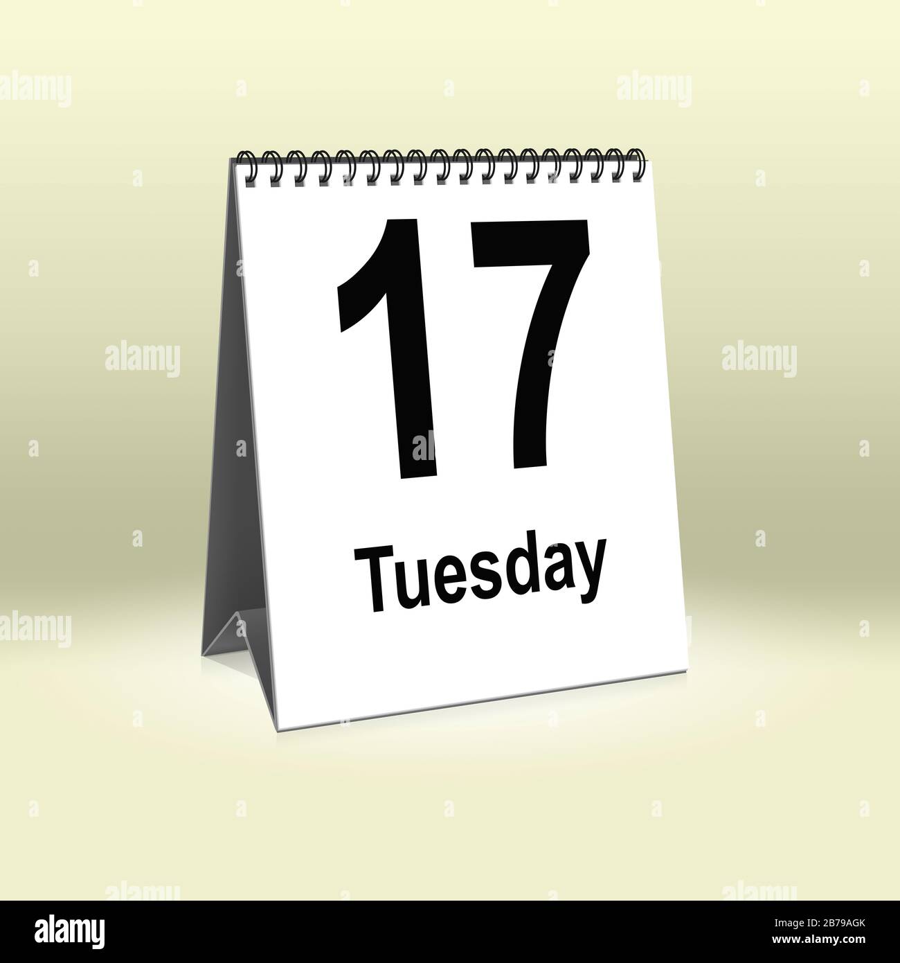 A calendar for the desk shows Tuesday 17th | Ein Kalender für den ...