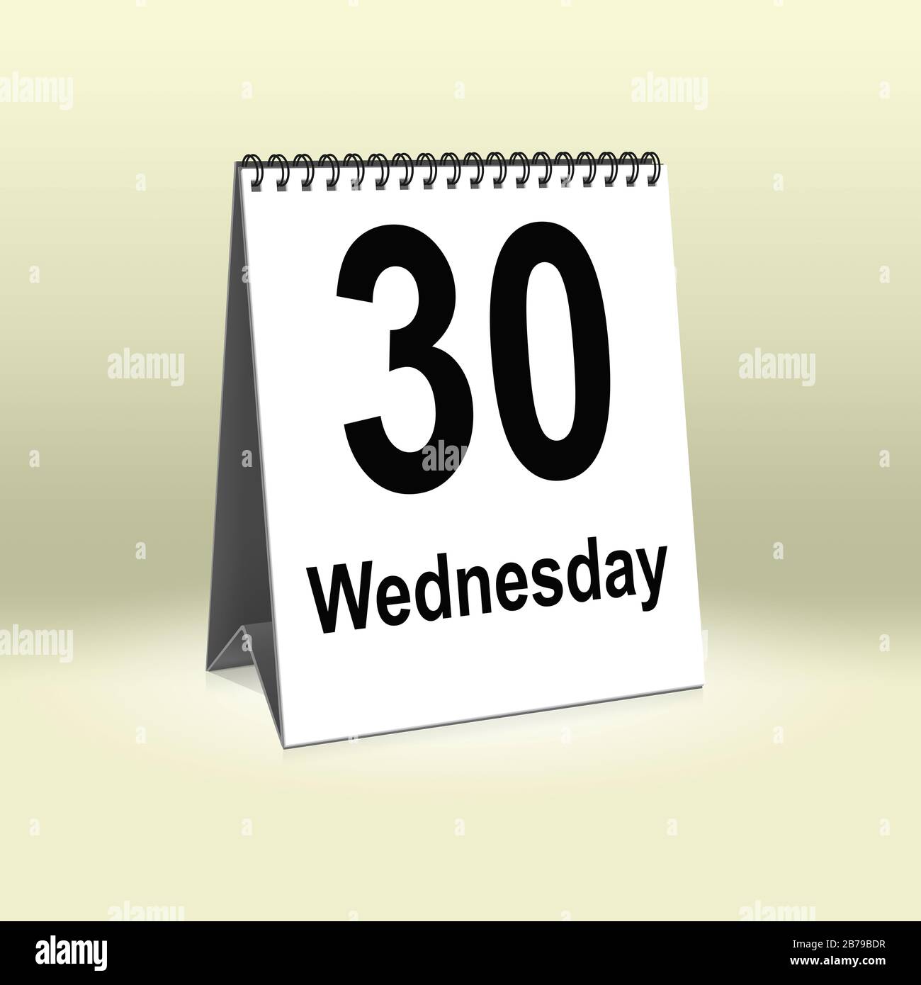 A calendar for the desk shows Wednesday 30th | Ein Kalender für den ...