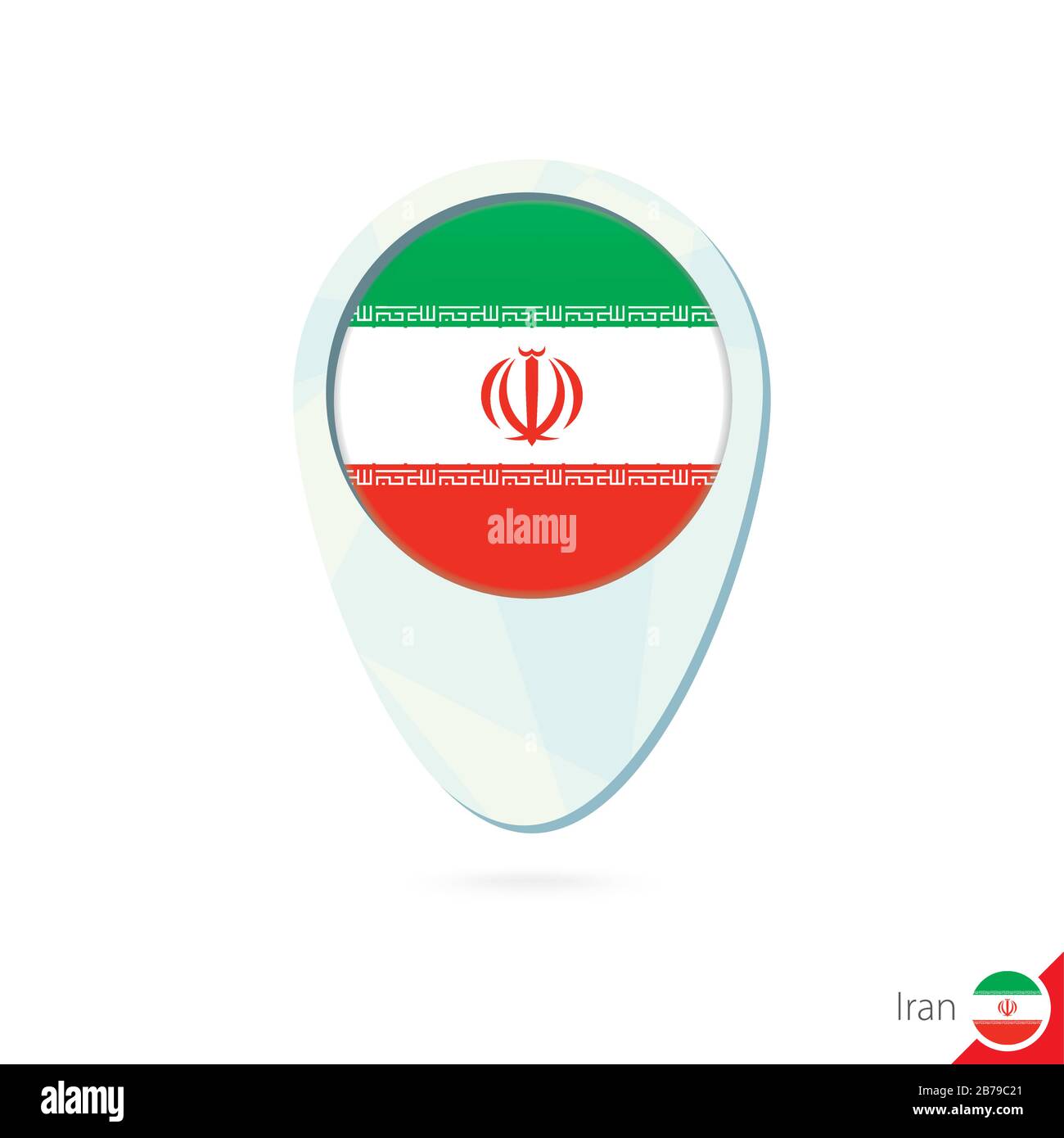 Iran flag location map pin icon on white background. Vector Illustration Stock Vector Image ...