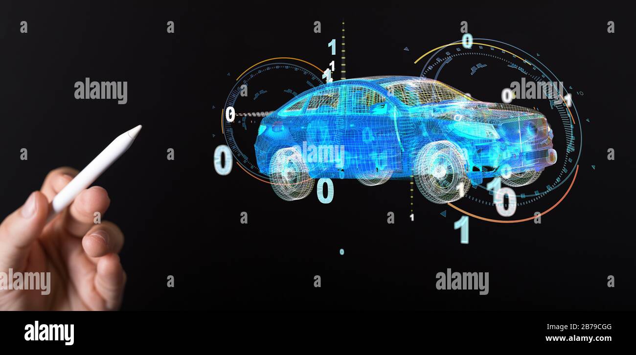 Car drawing technology hi-res stock photography and images - Alamy