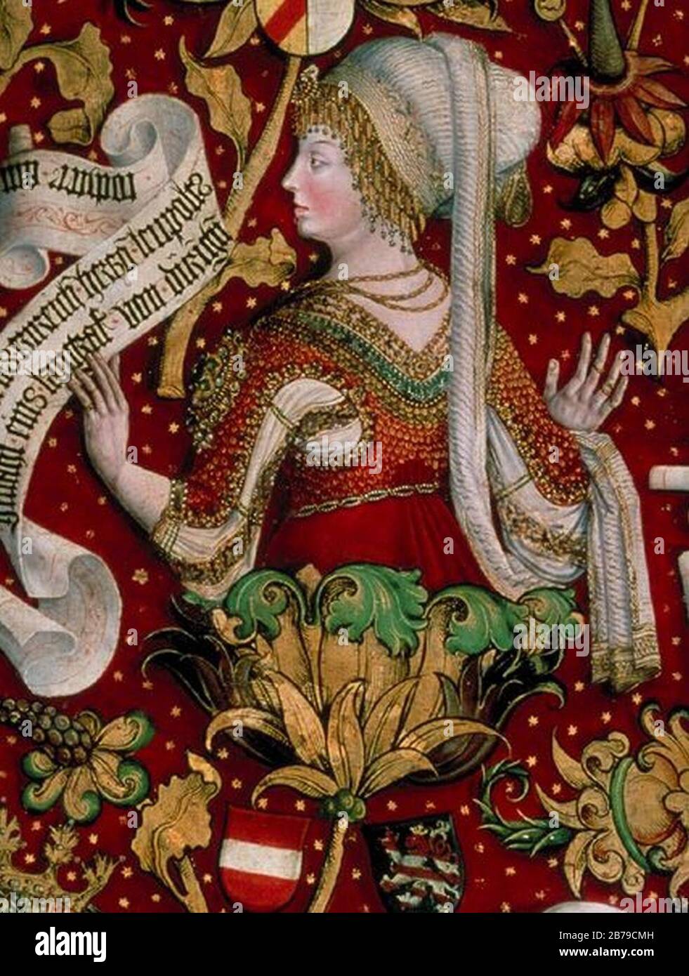 Gertrude of Austria wife of Henry Raspe Stock Photo - Alamy