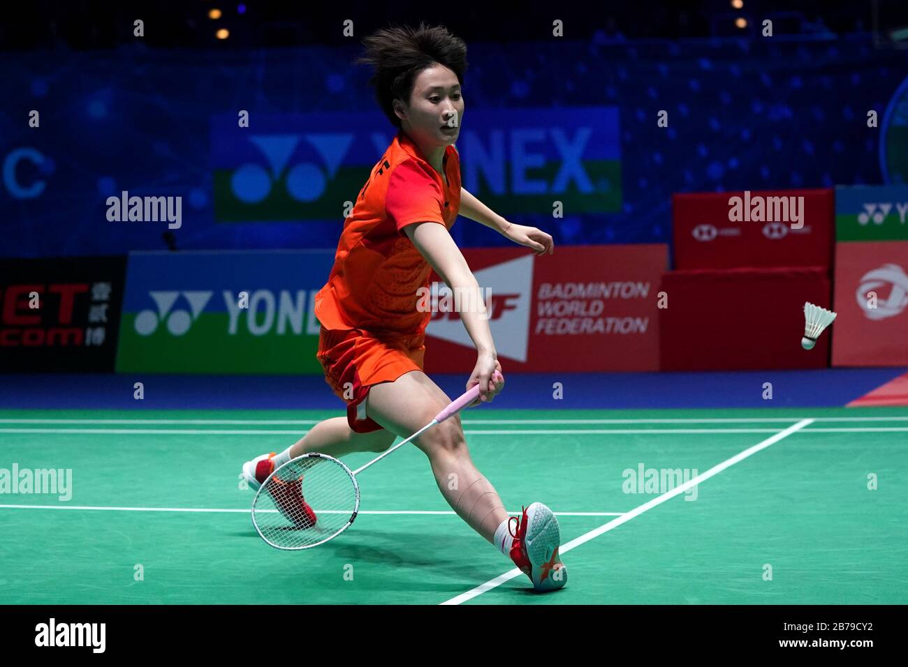 China's Chen Yu Fei in action the the Women's singles semi final match ...