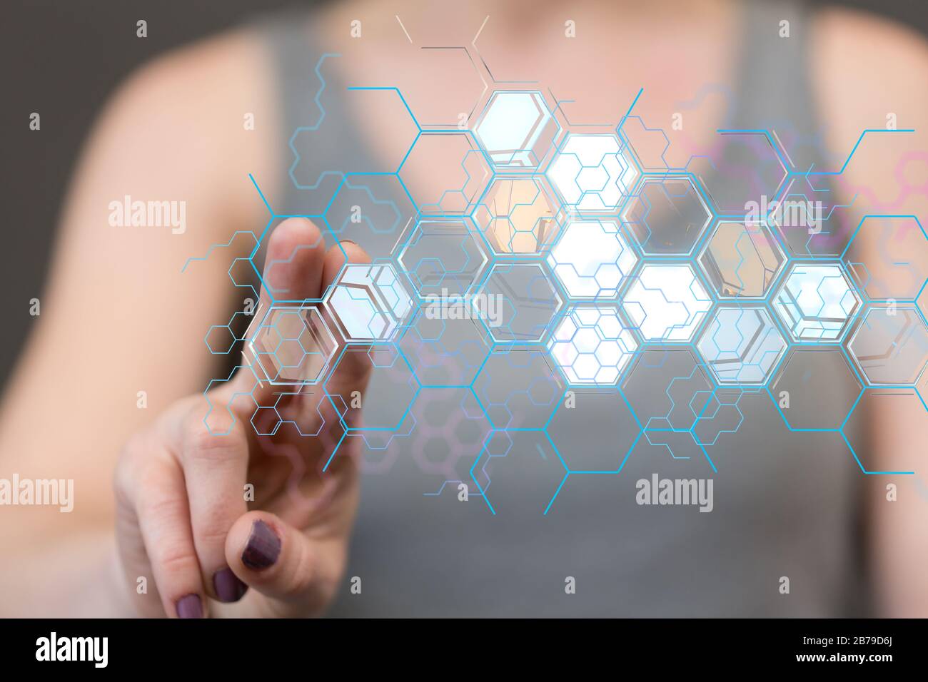 A Abstract Futuristic infographic with Visual data complexity Stock ...