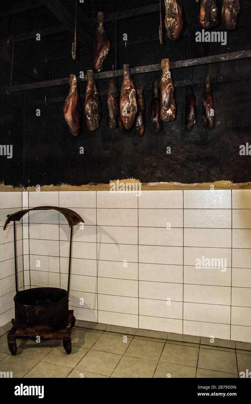 Drying ham hi-res stock photography and images - Alamy