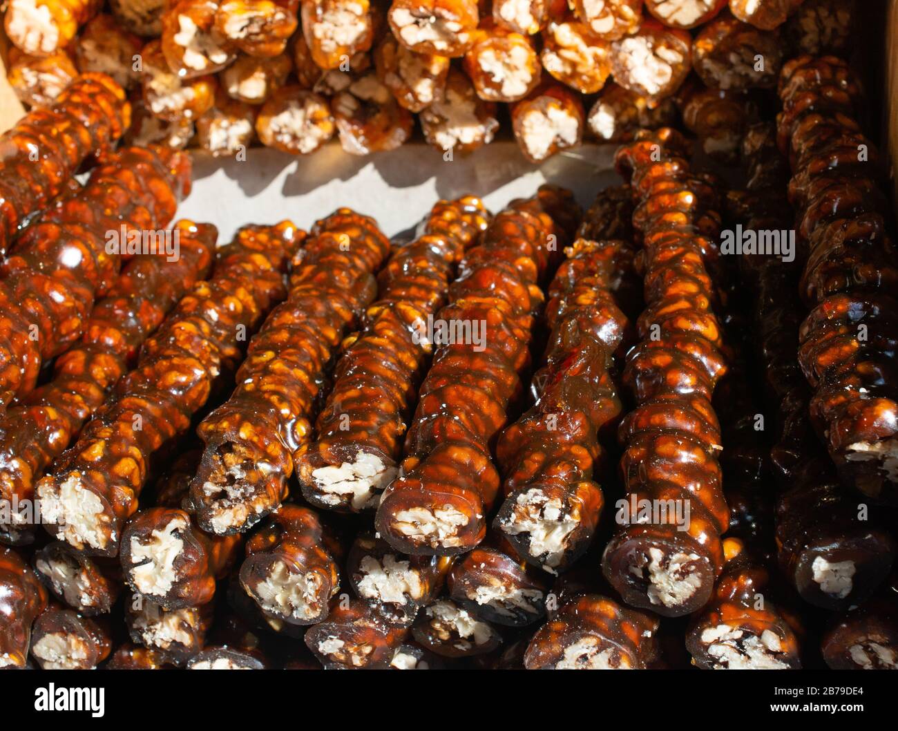 Turkish style dried fruit pulp as snack food Stock Photo - Alamy