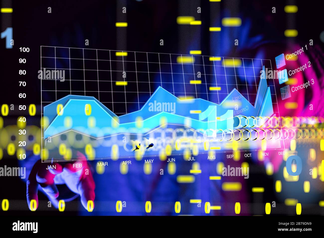 A Business intelligence. Diagram, Graph, Stock Trading, Investment ...