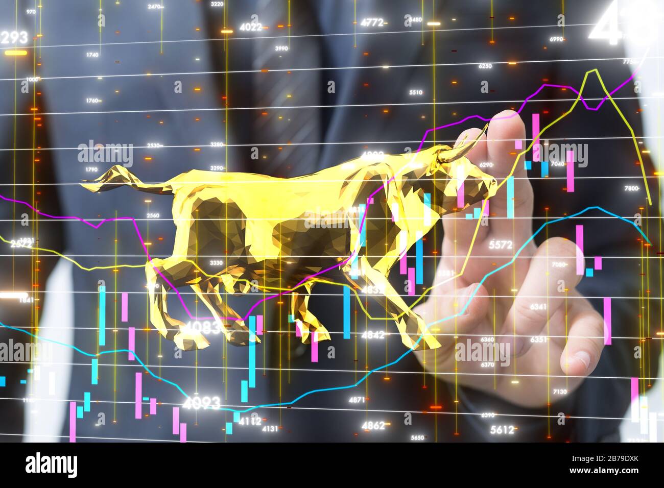 A stock Trading digital Investment dashboard Stock Photo - Alamy