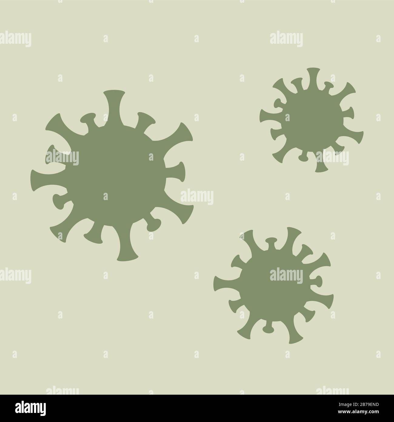 green virus icon set isolated vector illustration EPS10 Stock Vector ...