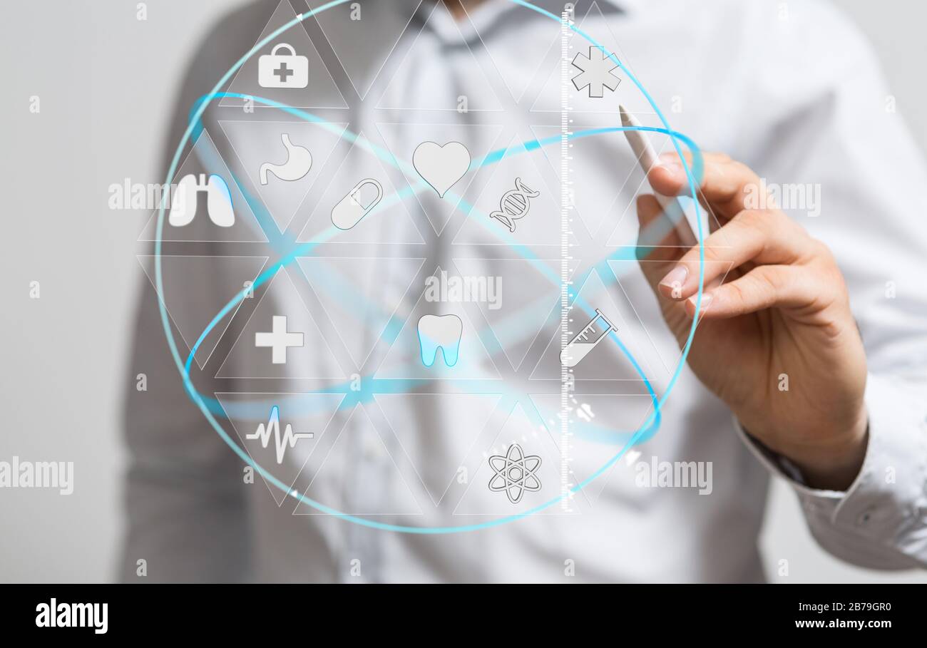 A health care icon pattern medical innovation concept Stock Photo - Alamy