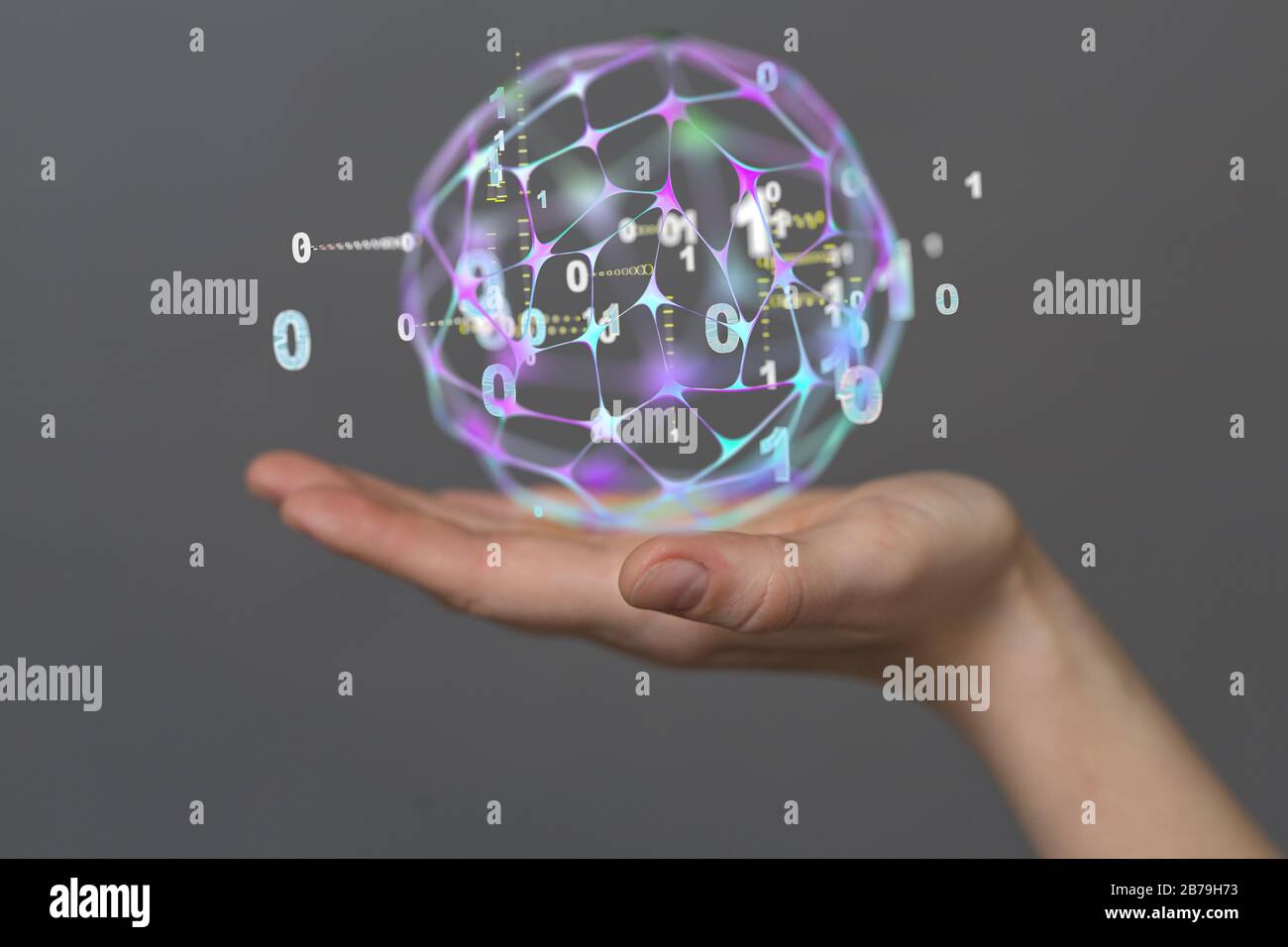 A connected symbols for digital, interactive and global communication ...