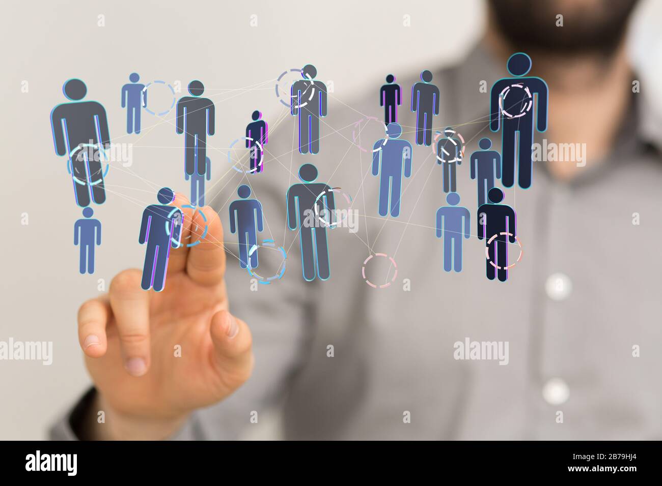 A abstract social network scheme, which contains business people Stock ...