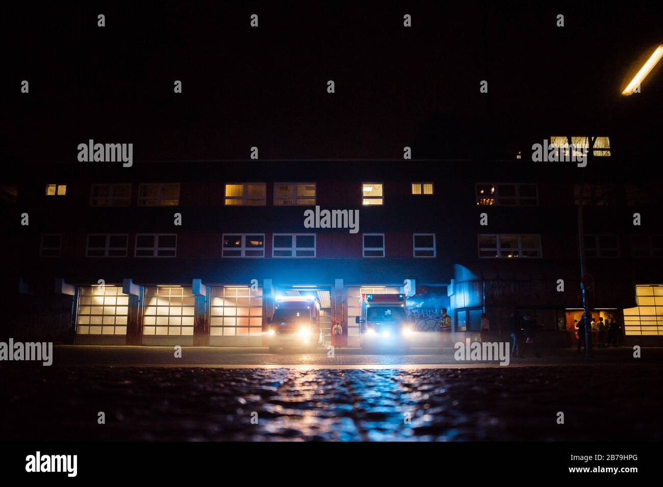 Firefighter fire station night hi-res stock photography and images - Alamy