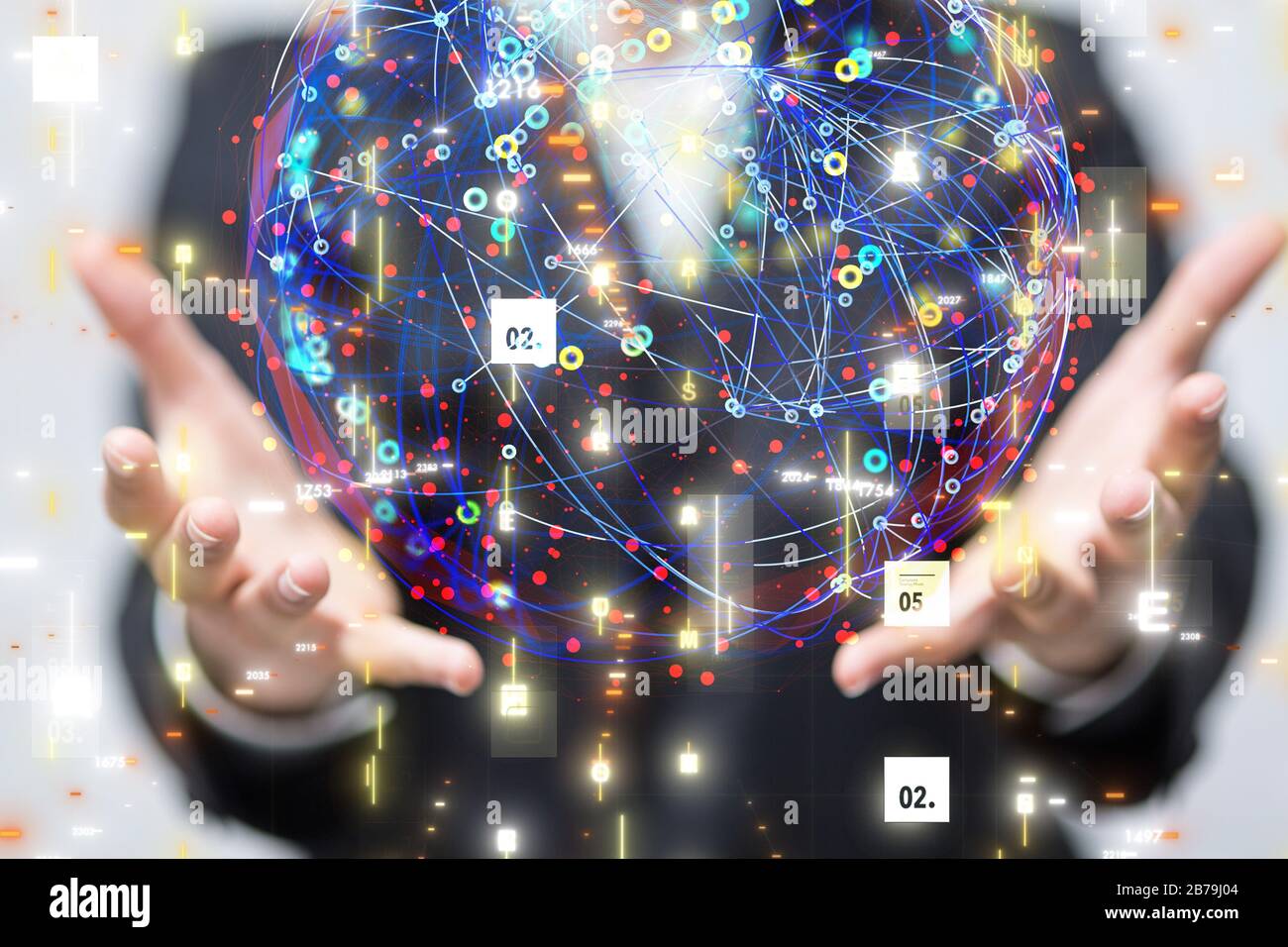 A group of people talking in social network Stock Photo - Alamy