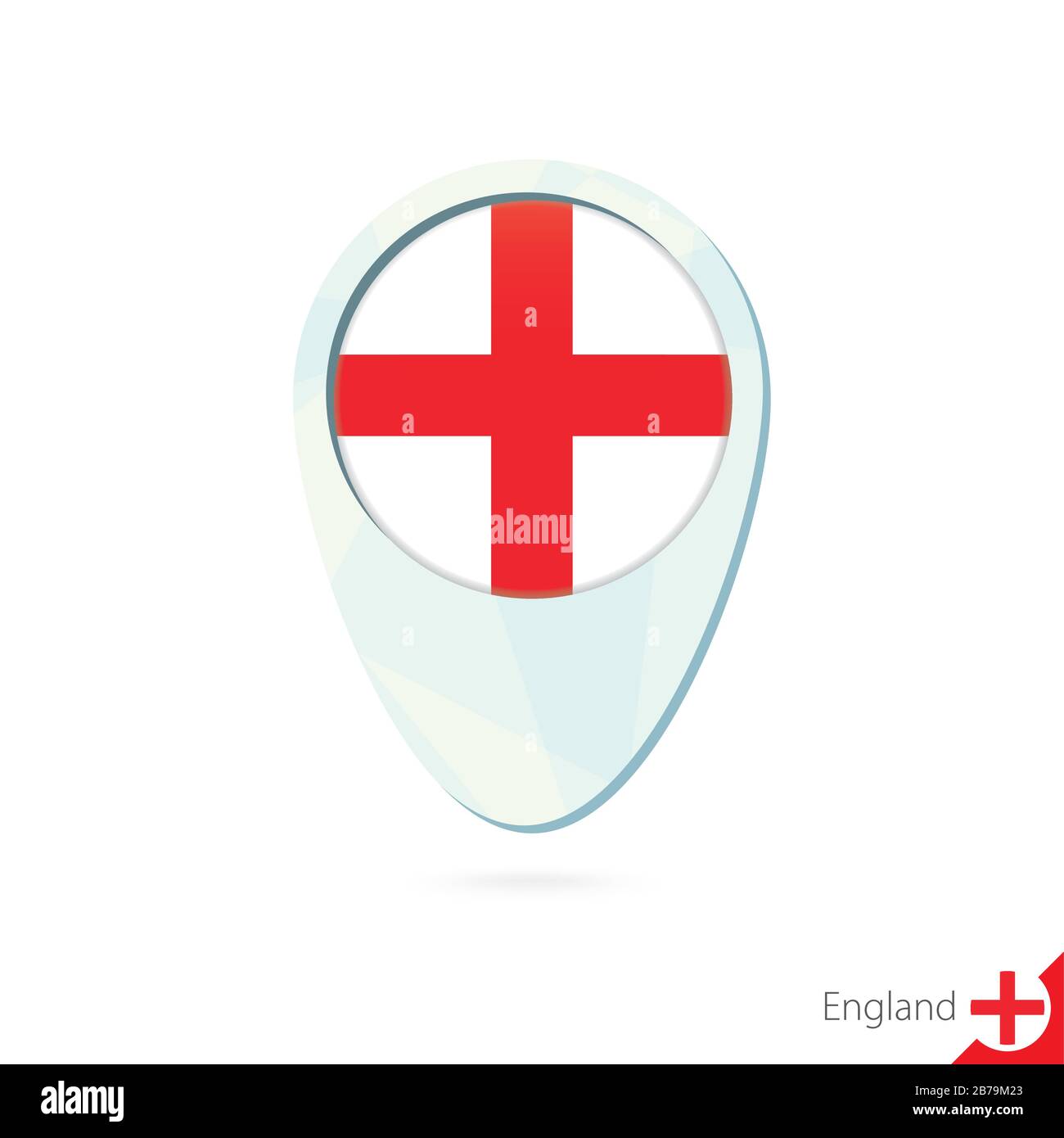 England flag location map pin icon on white background. Vector ...