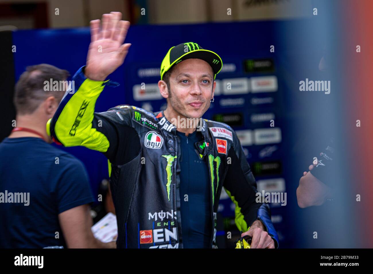 italian motogp rider , number 46 valentino rossi , of the yamaha ...