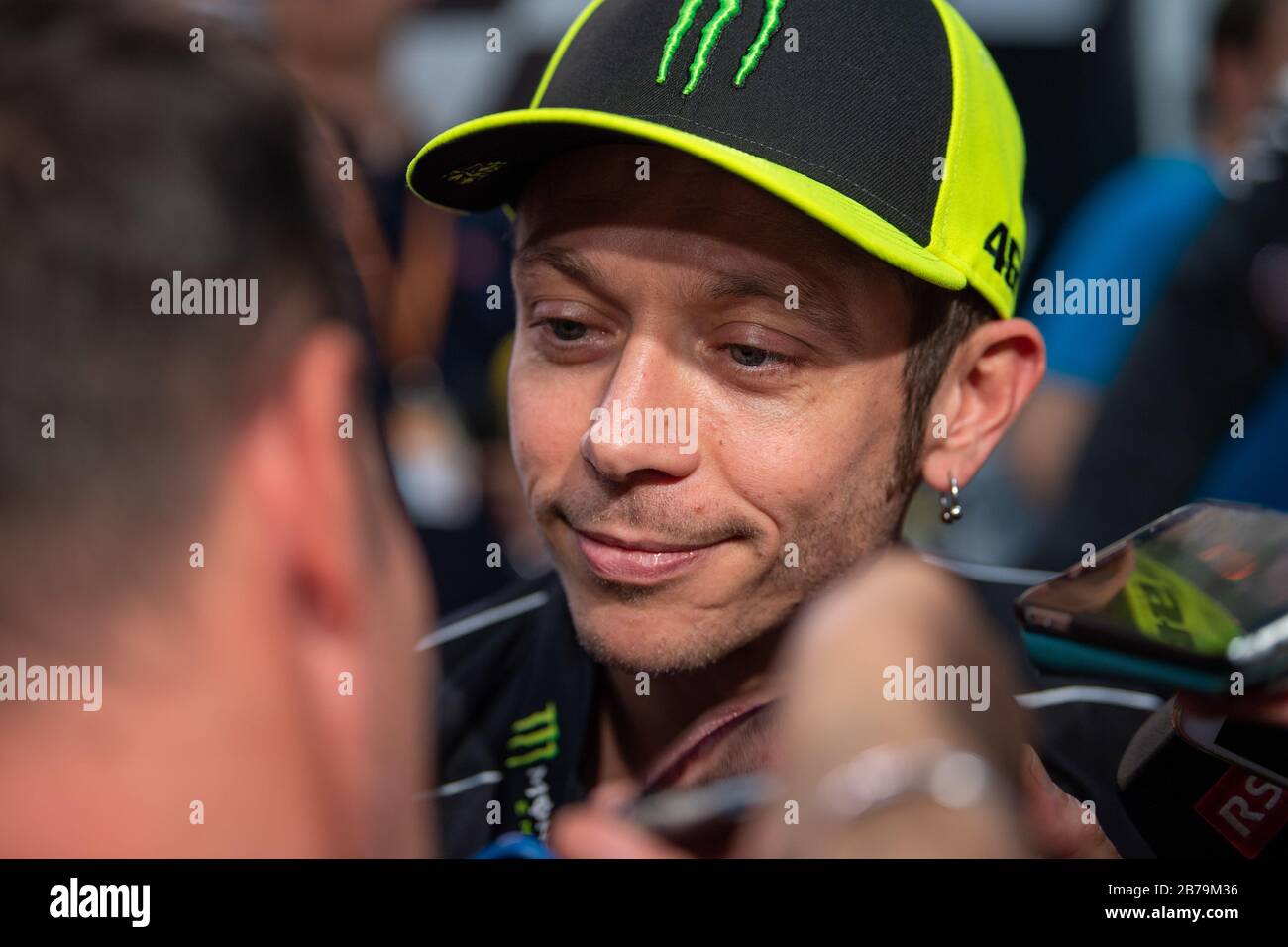italian motogp rider , number 46 valentino rossi , of the yamaha ...
