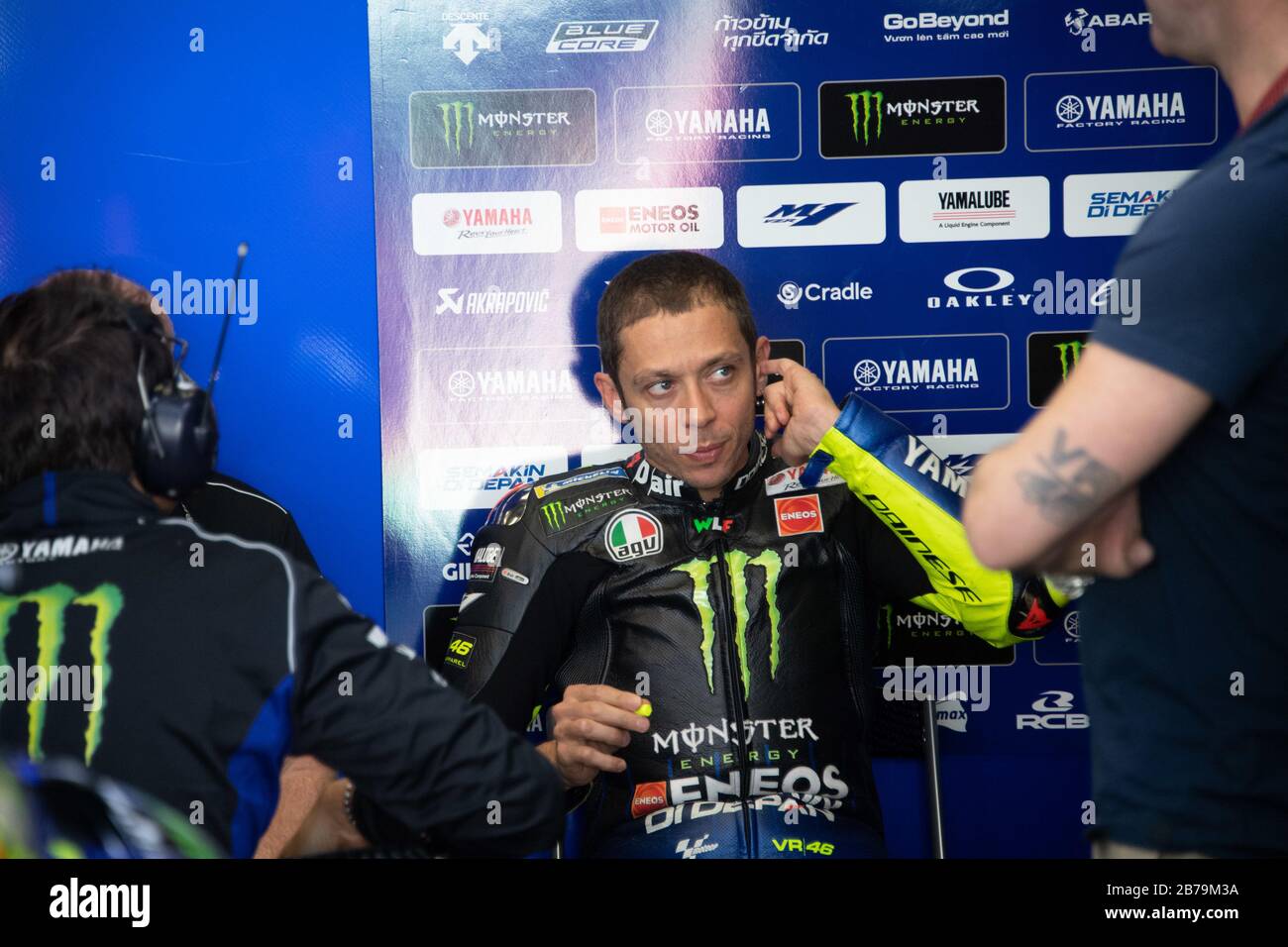 italian motogp rider , number 46 valentino rossi , of the yamaha ...