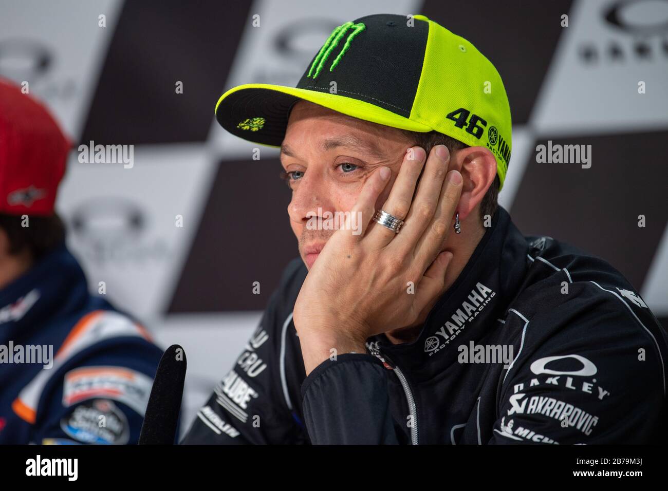 italian motogp rider , number 46 valentino rossi , of the yamaha ...