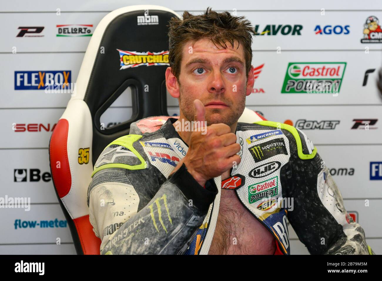 english motogp rider , number 35 , cal crutchlow , of the lcr honda ...