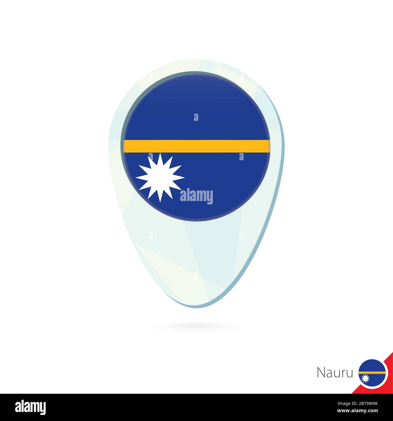 Nauru flag location map pin icon on white background. Vector Illustration Stock Vector Image ...
