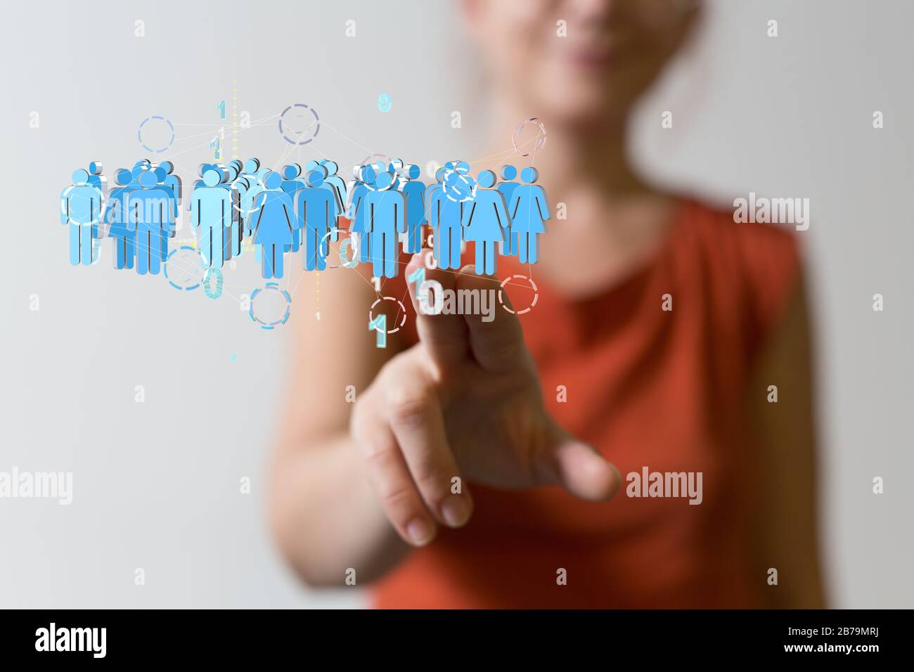 A abstract social network scheme, which contains business people Stock ...