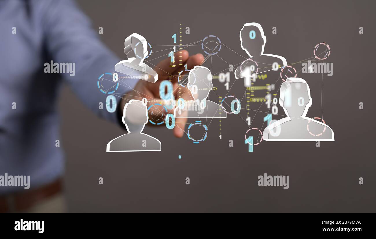 A group of network people - Business and contact Stock Photo - Alamy