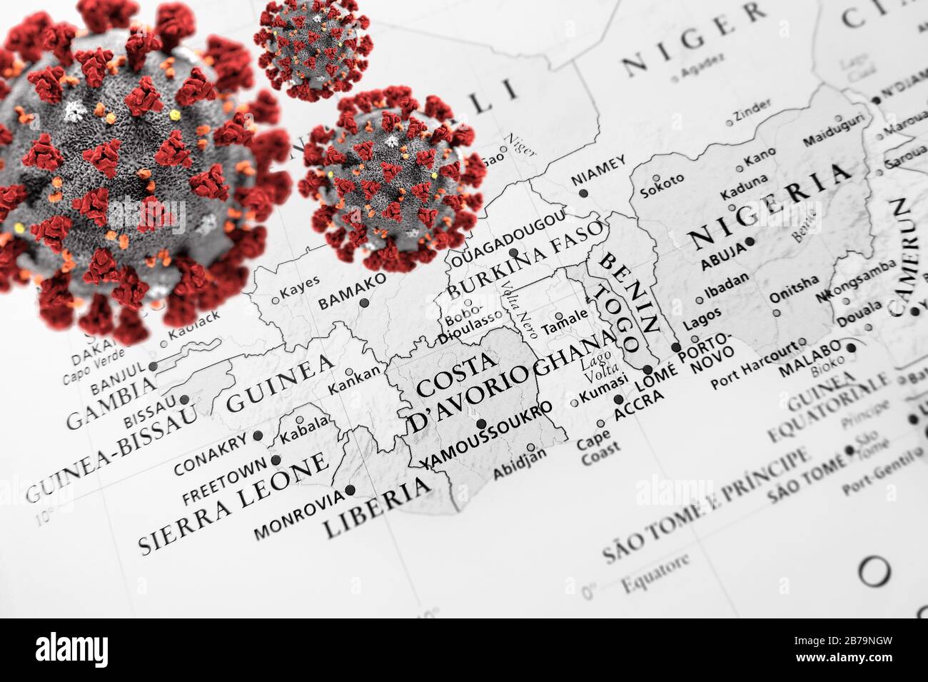 Epidemic conditions over Weastern Africa area Stock Photo - Alamy