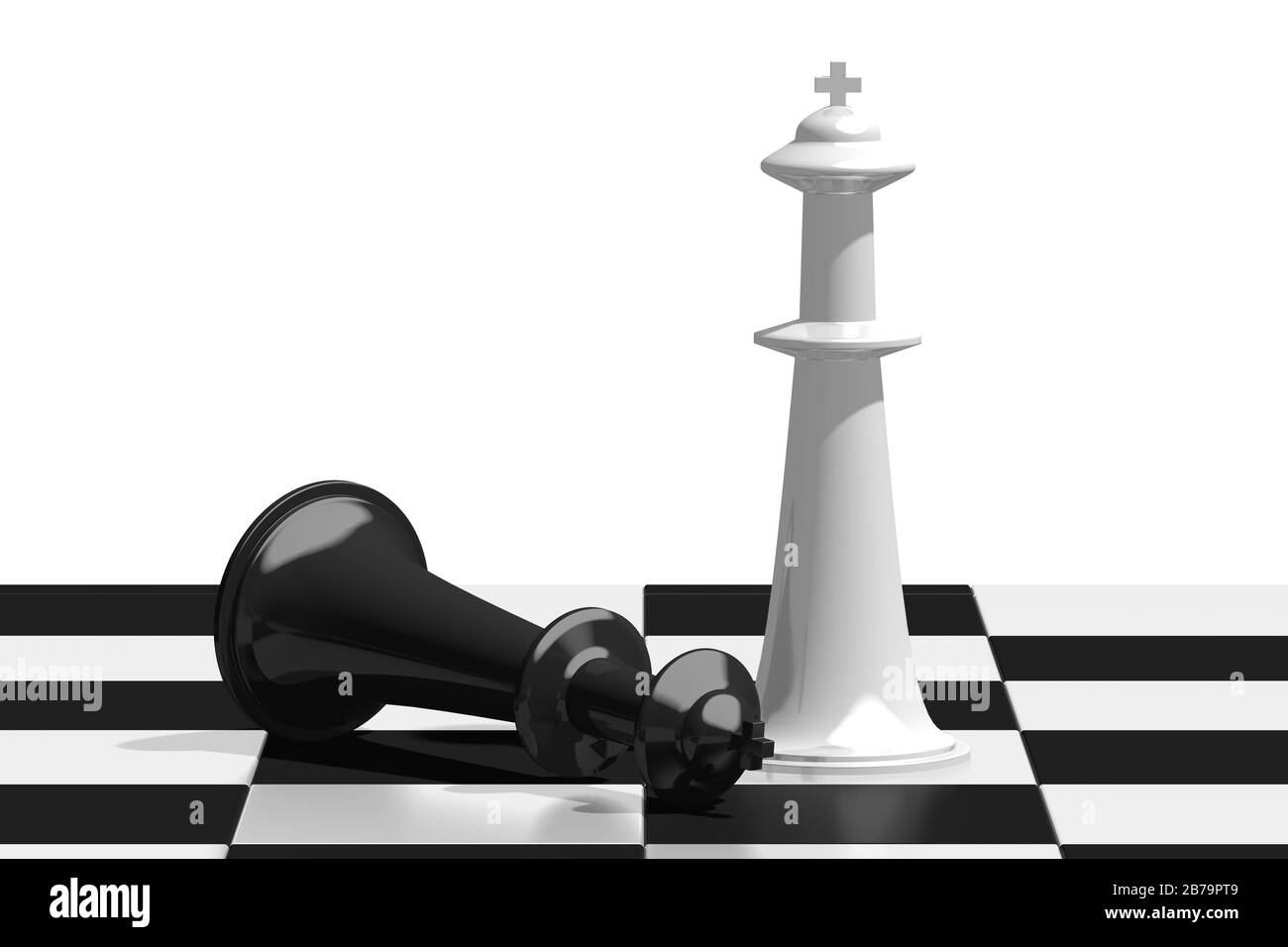 3D chess illustration - winner concept Stock Photo - Alamy