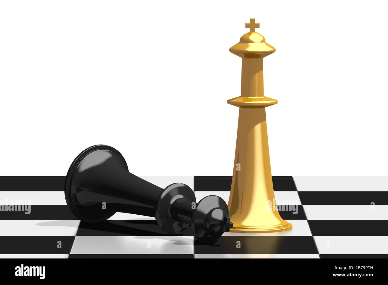 3D chess illustration - winner concept Stock Photo - Alamy