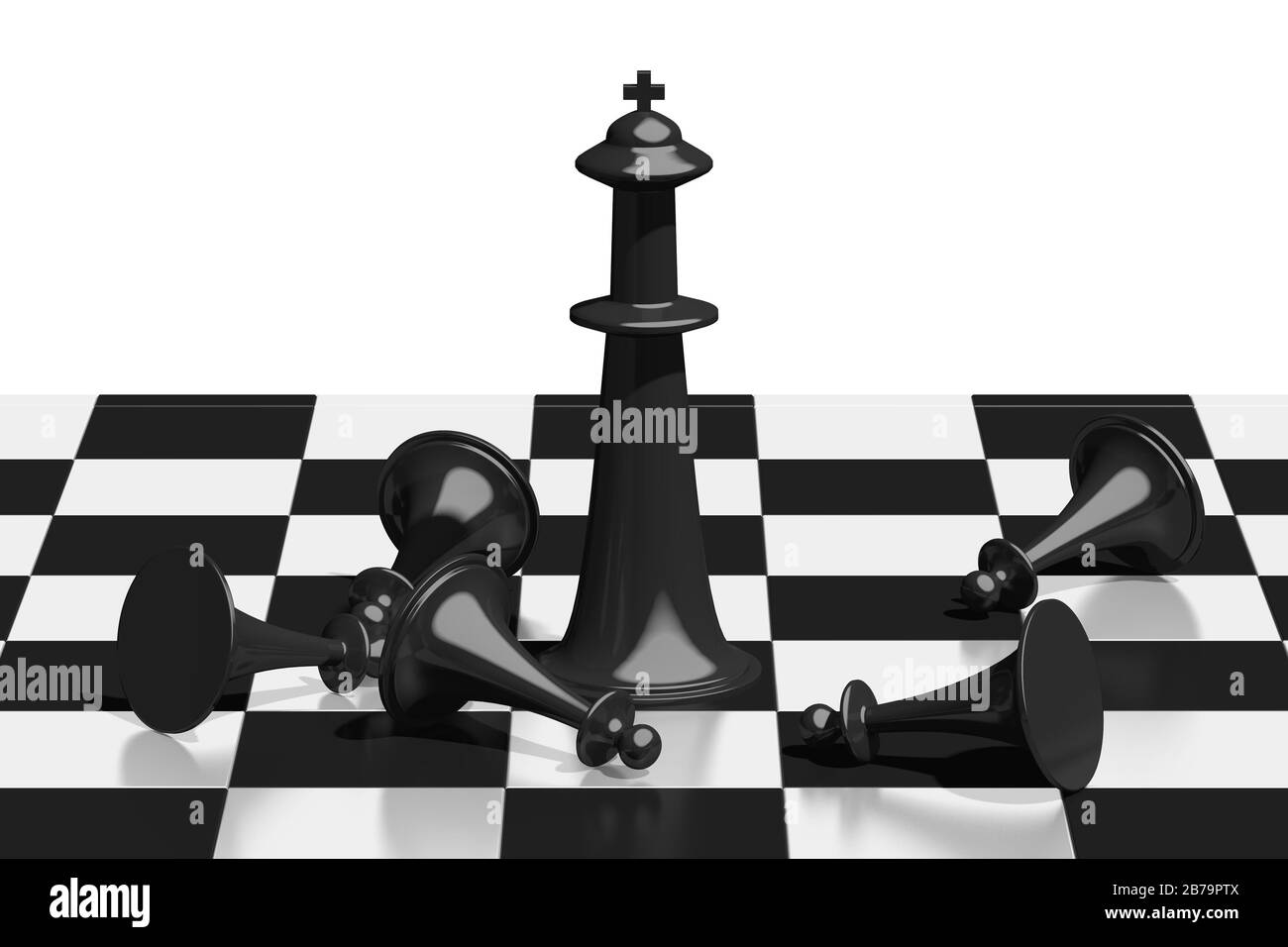 3D chess illustration - winner concept Stock Photo - Alamy
