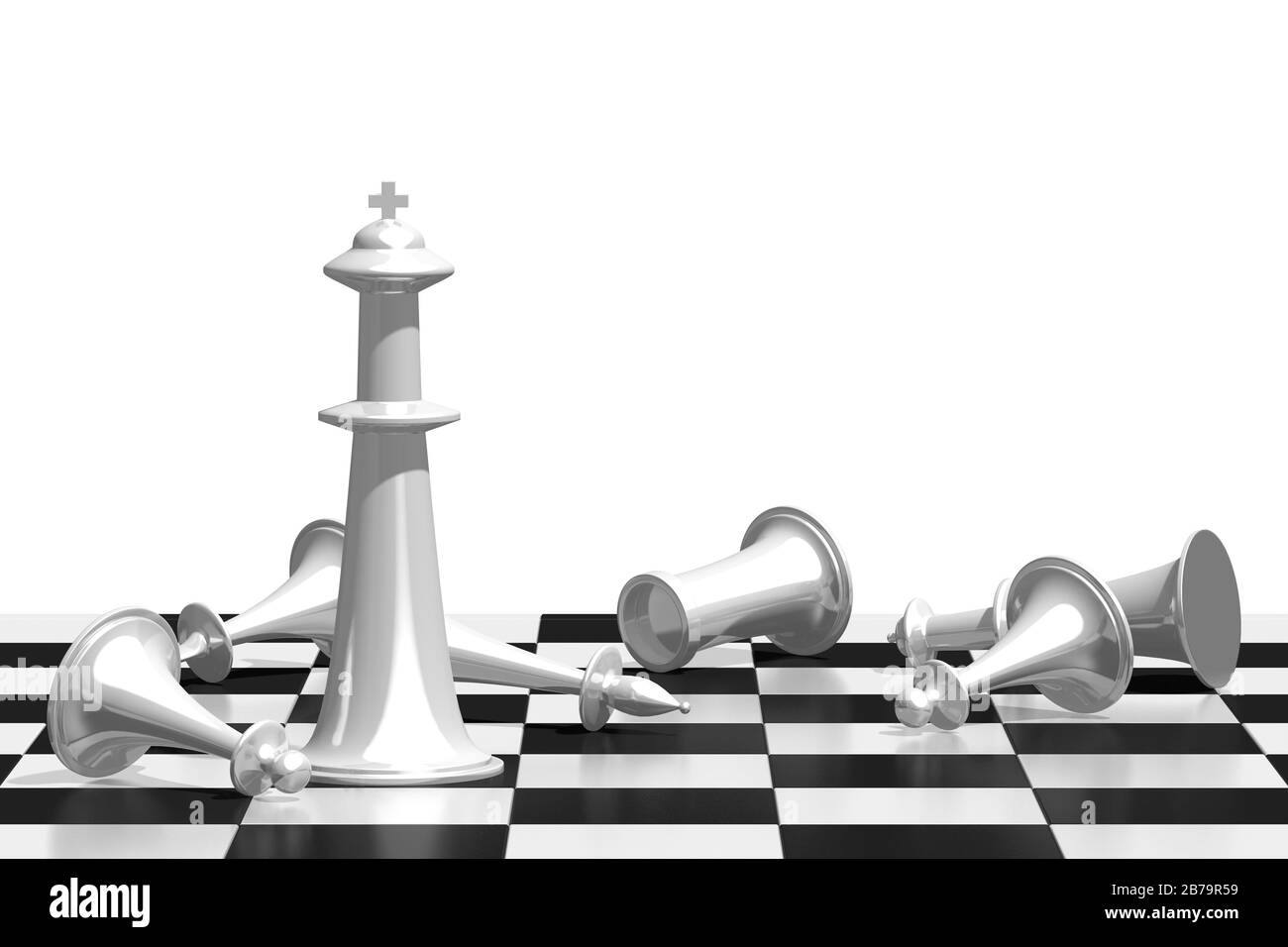 3D chess illustration - winner concept Stock Photo - Alamy