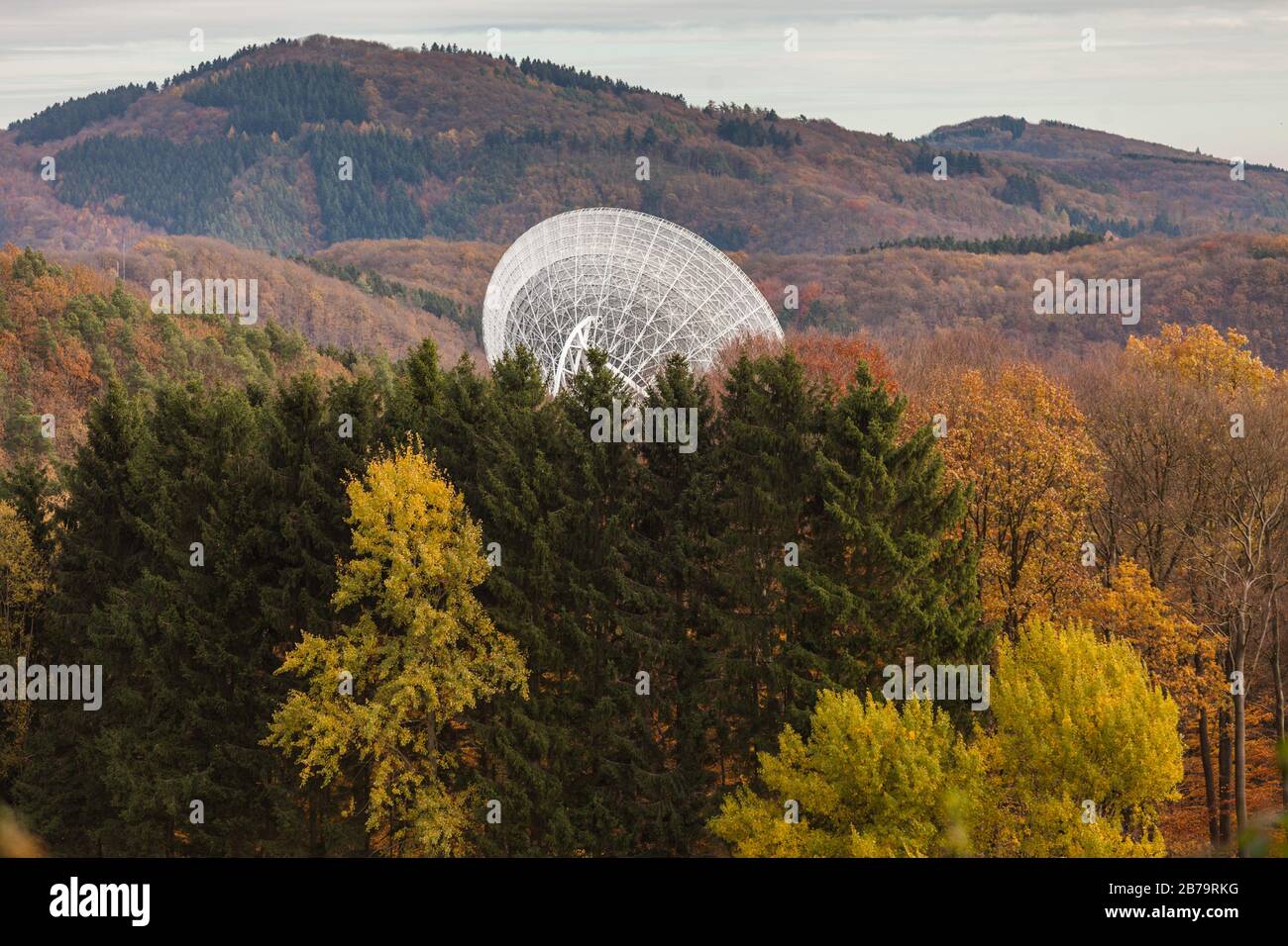 Effelsberg 100m radio telescope in the trees Stock Photo - Alamy
