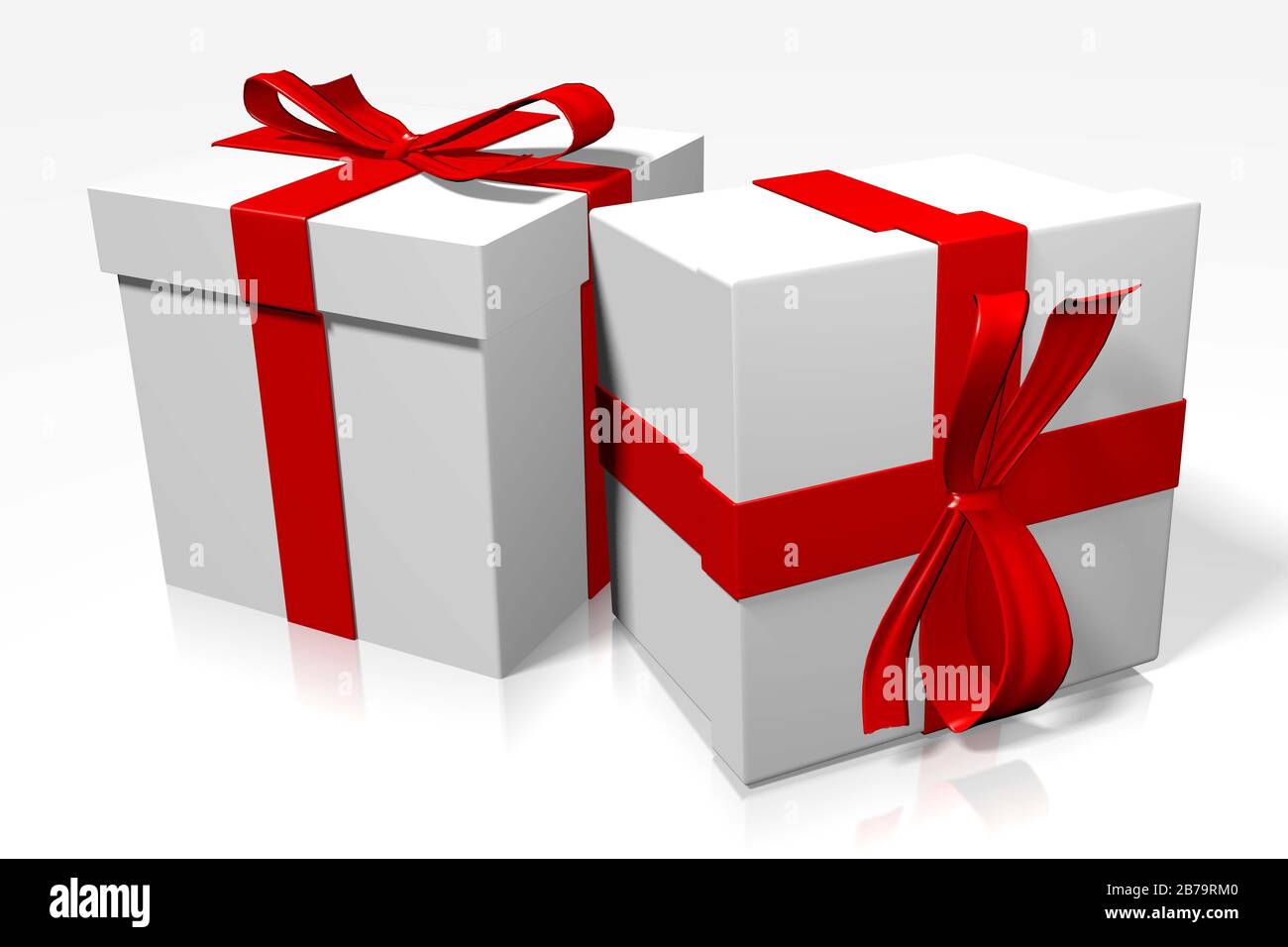3D Christmas illustration with gif-boxes Stock Photo - Alamy