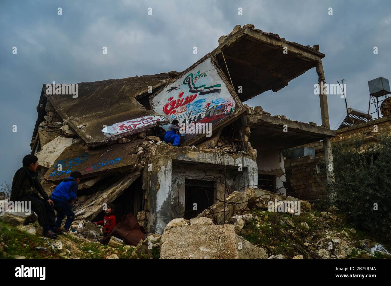 March 14, 2020: The captured photos show graffiti painter Aziz Al-Asmar ...