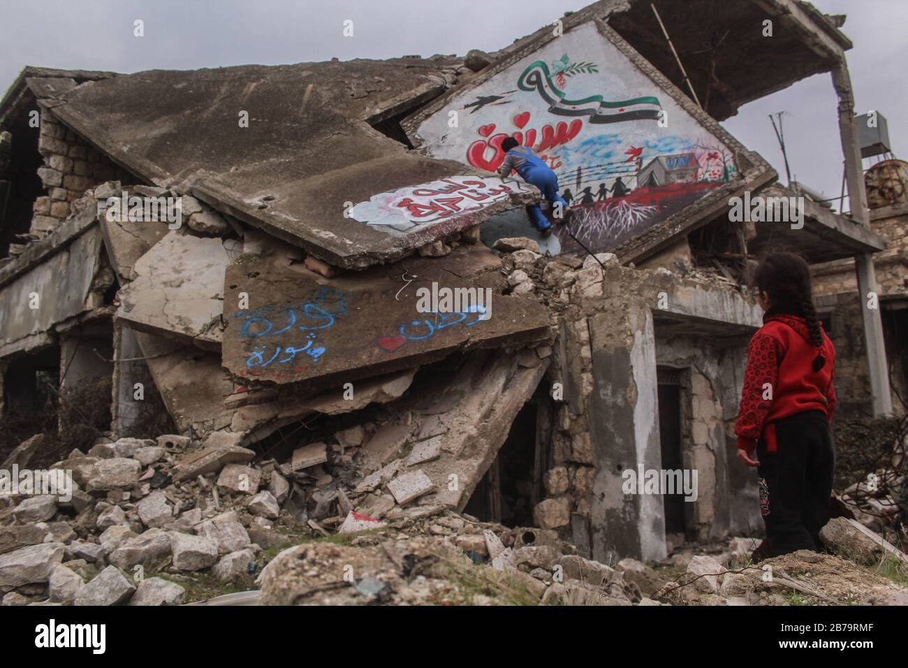 March 15, 2020: The captured photos show graffiti painter Aziz Al-Asmar ...