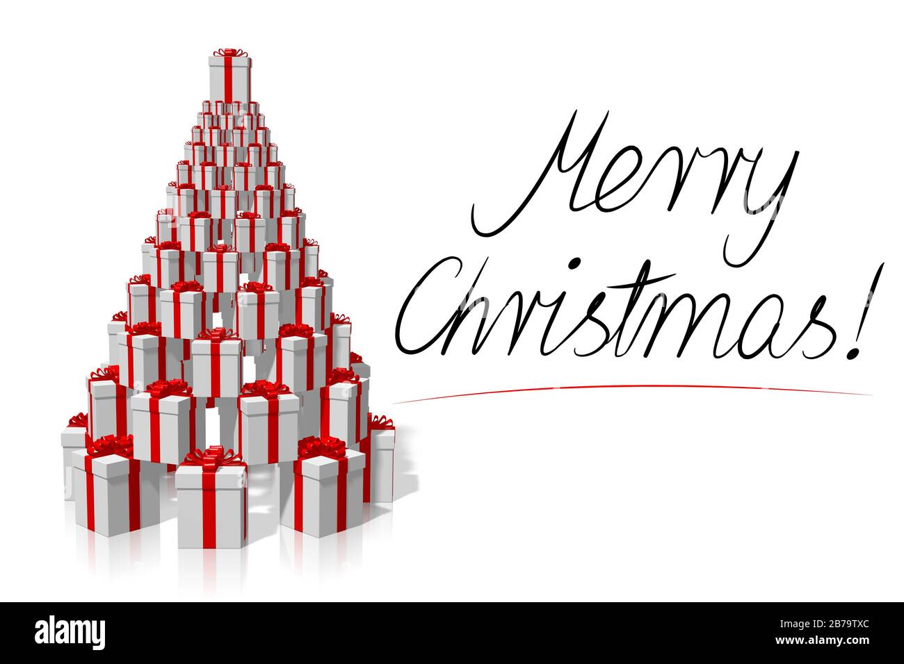 Merry christmas wishes tree Cut Out Stock Images & Pictures - Alamy