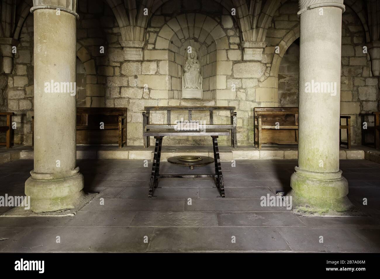 Interior of ancient castle, detail of old medieval building Stock Photo ...