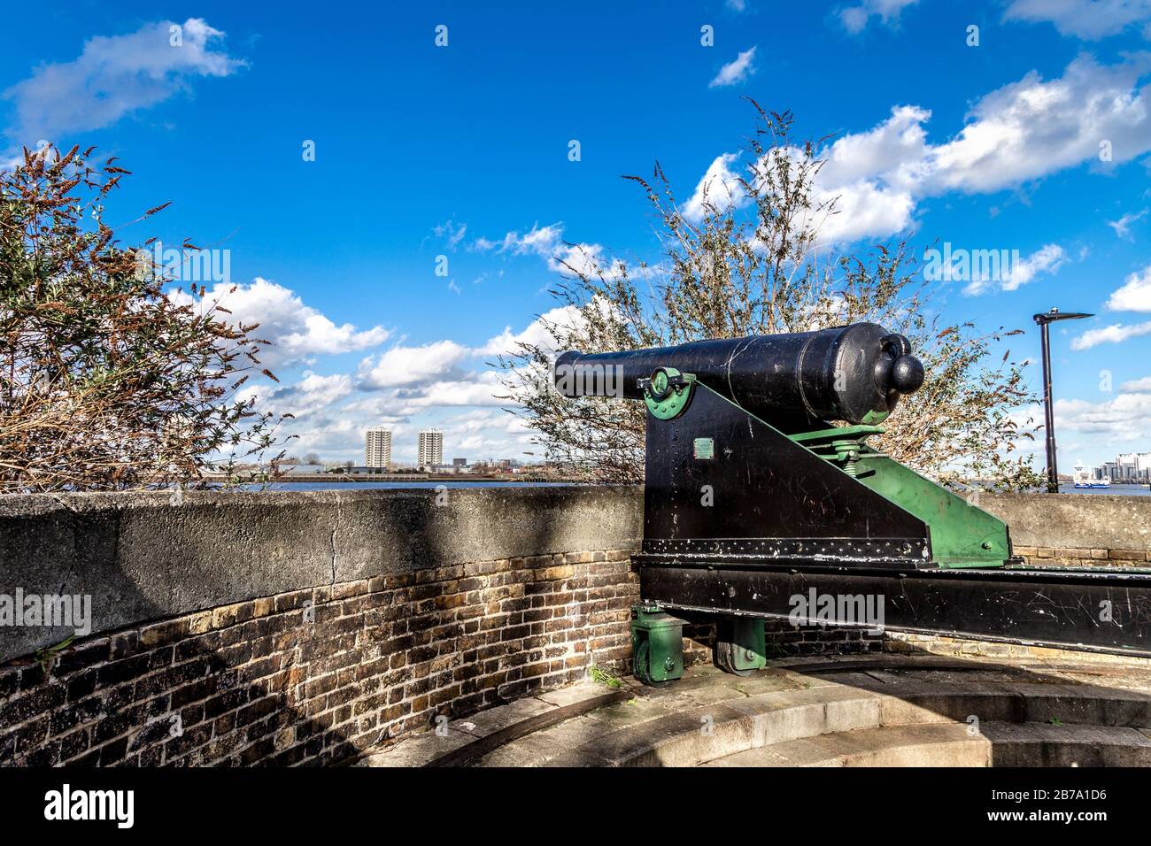 24pr iron cannon made by master gunmaker John Slough of London in a two ...