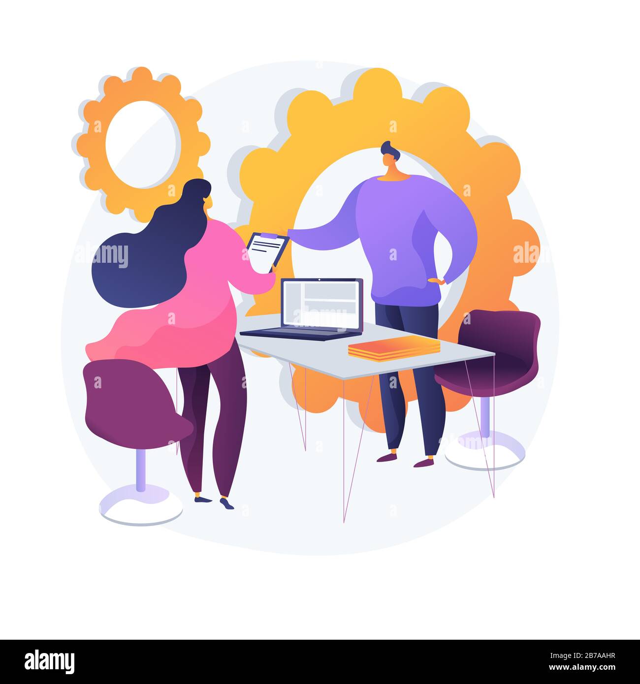 Interview cartoon Cut Out Stock Images & Pictures - Alamy