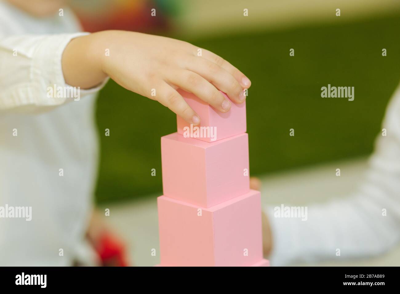 Kids group build school tower hi-res stock photography and images - Alamy