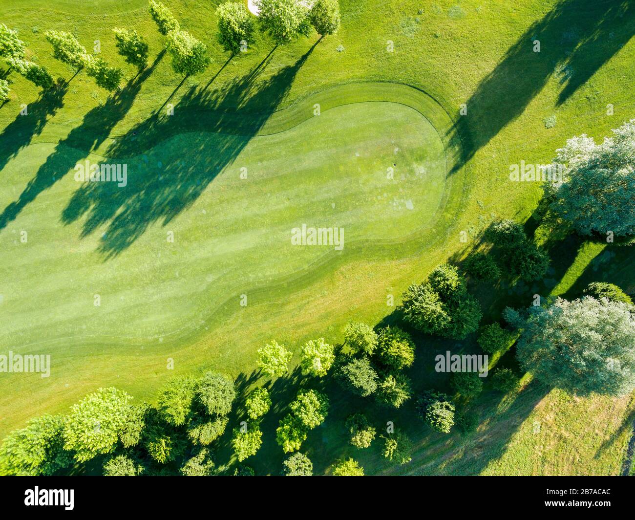 Panoramic of Golf Club - Aerial view Stock Photo - Alamy