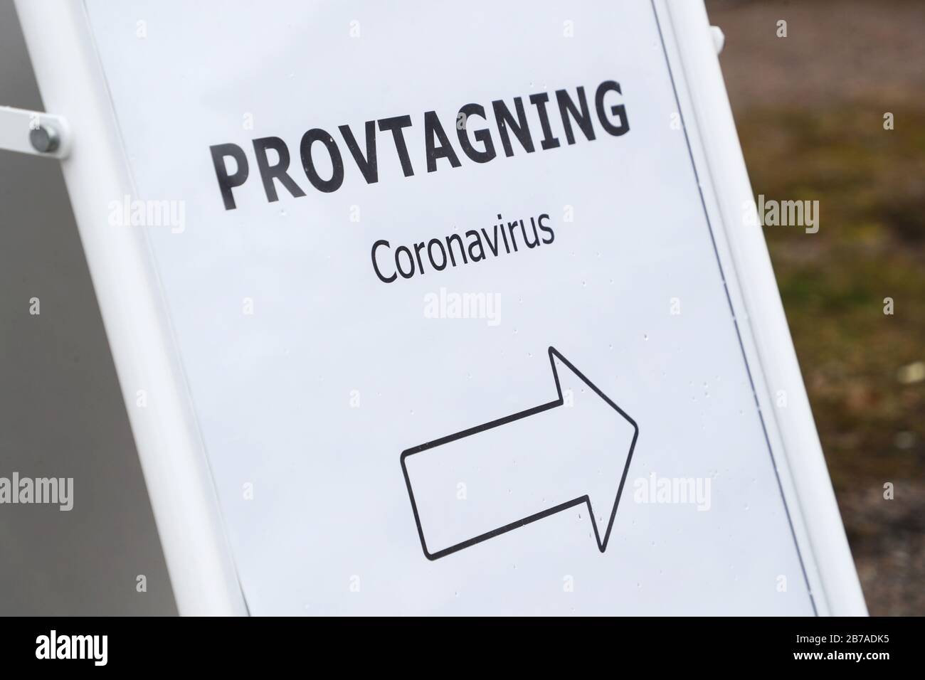 Linkoping, Sweden 20200313 Sampling tent to control patients with ...