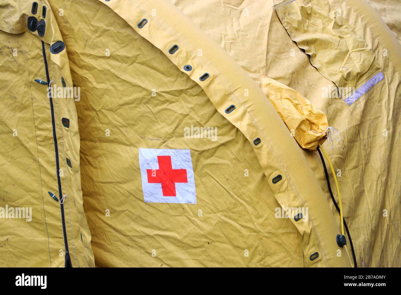 Linkoping, Sweden 20200313 Sampling tent to control patients with ...