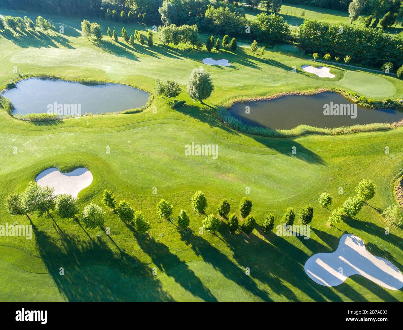 Panoramic of Golf Club - Aerial view Stock Photo - Alamy